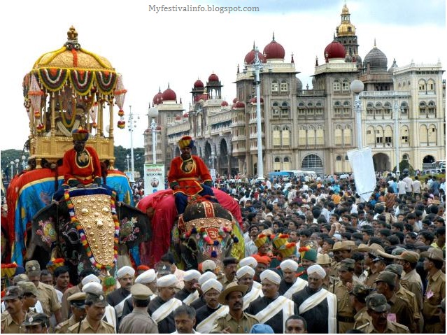 Festivals: Mysore Dasara Dussehra Kannada celebrations.