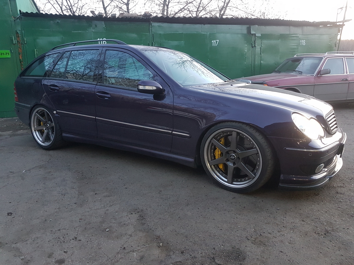 Mercedes-Benz S203 C32 AMG on WORK Wheels | BENZTUNING