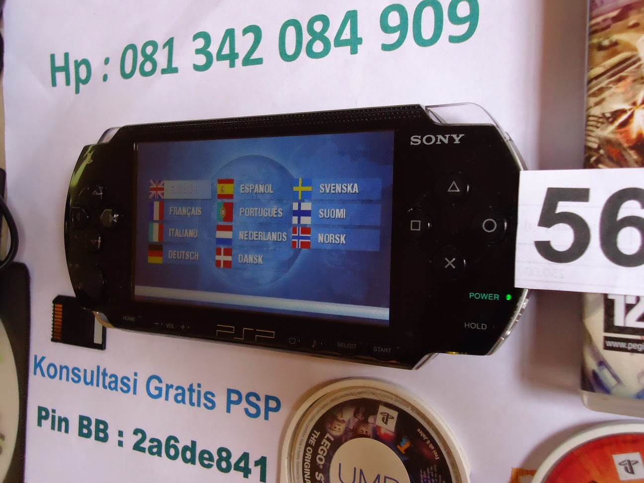 #56 PSP 1000 Black Pursuit Force 8 Gb + 3 UMD Sony - Obral PSP Second