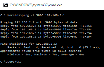cara ping menggunakan beban
