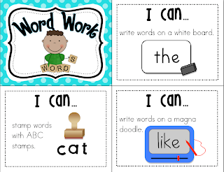 Mrs. Ricca's Kindergarten: Literacy Centers "I Can" Cards