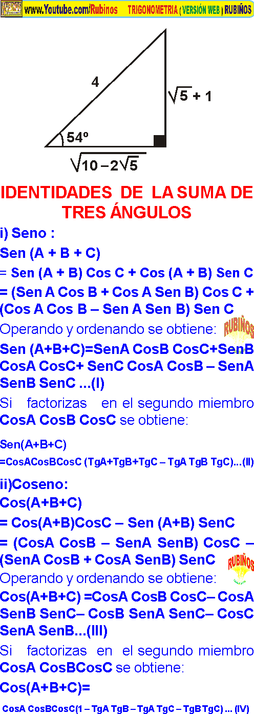 ANGULO TRIPLE TRIGONOMETRÍA EJERCICIOS RESUELTOS IDENTIDADES ...