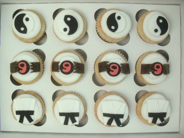 made FRESH daily: Karate Kid Birthday Cake and Cupcakes!