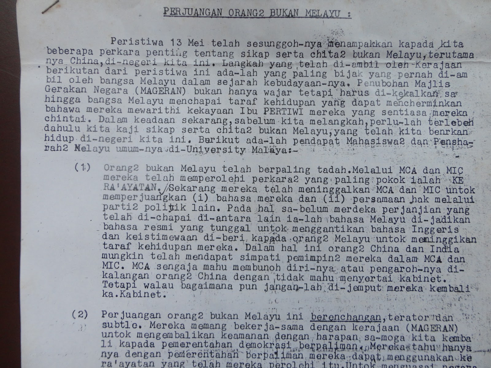 SUSTAINABLE LIVING INSTITUTE (SAVE): MAGERAN: DEKLARASI MUKHTARUDDIN