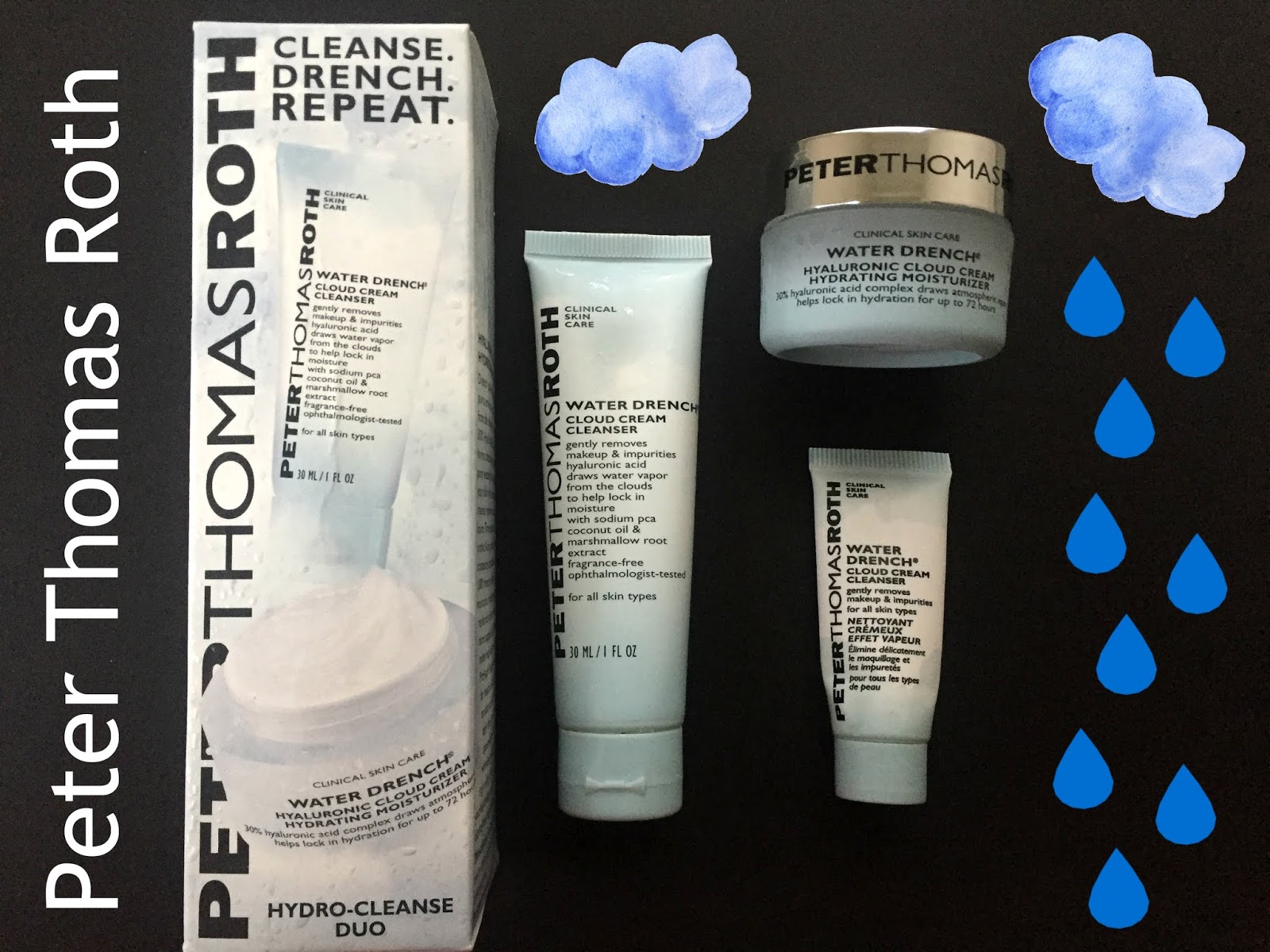 Peter Thomas Roth Water Drench Cloud Cream Cleanser and Hyaluronic ...