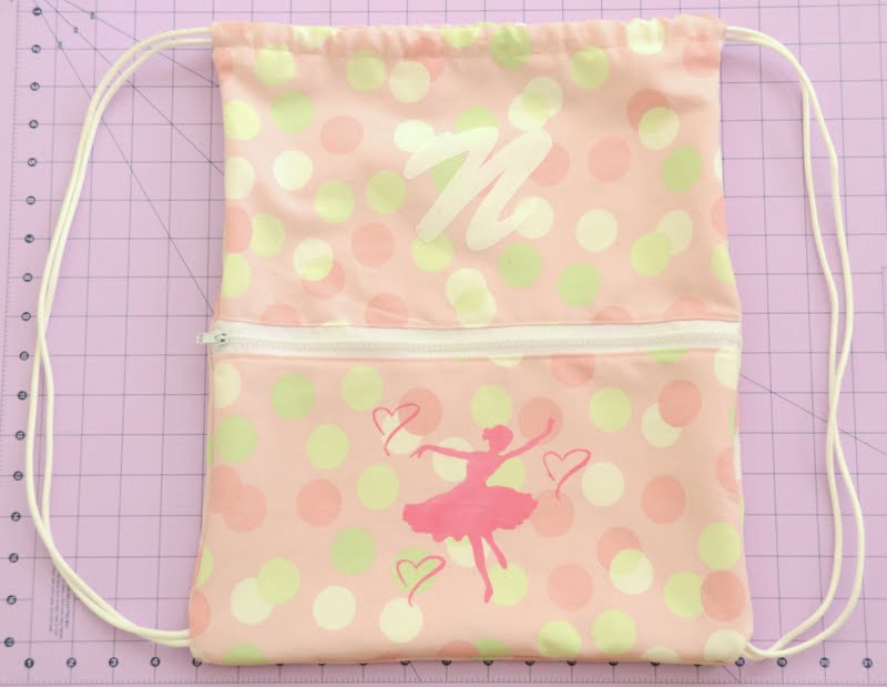 Made in Mommyland: Simple drawstring backpack tutorial