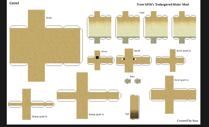 MineCraft PaperCraft Guide: Papercraft animals