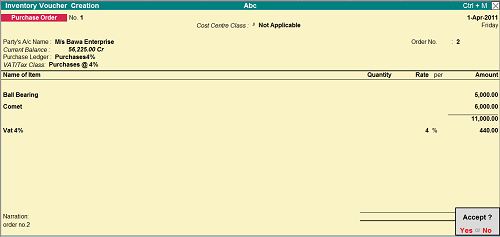 AllAboutCommerce: purchase and sale order processing in Tally