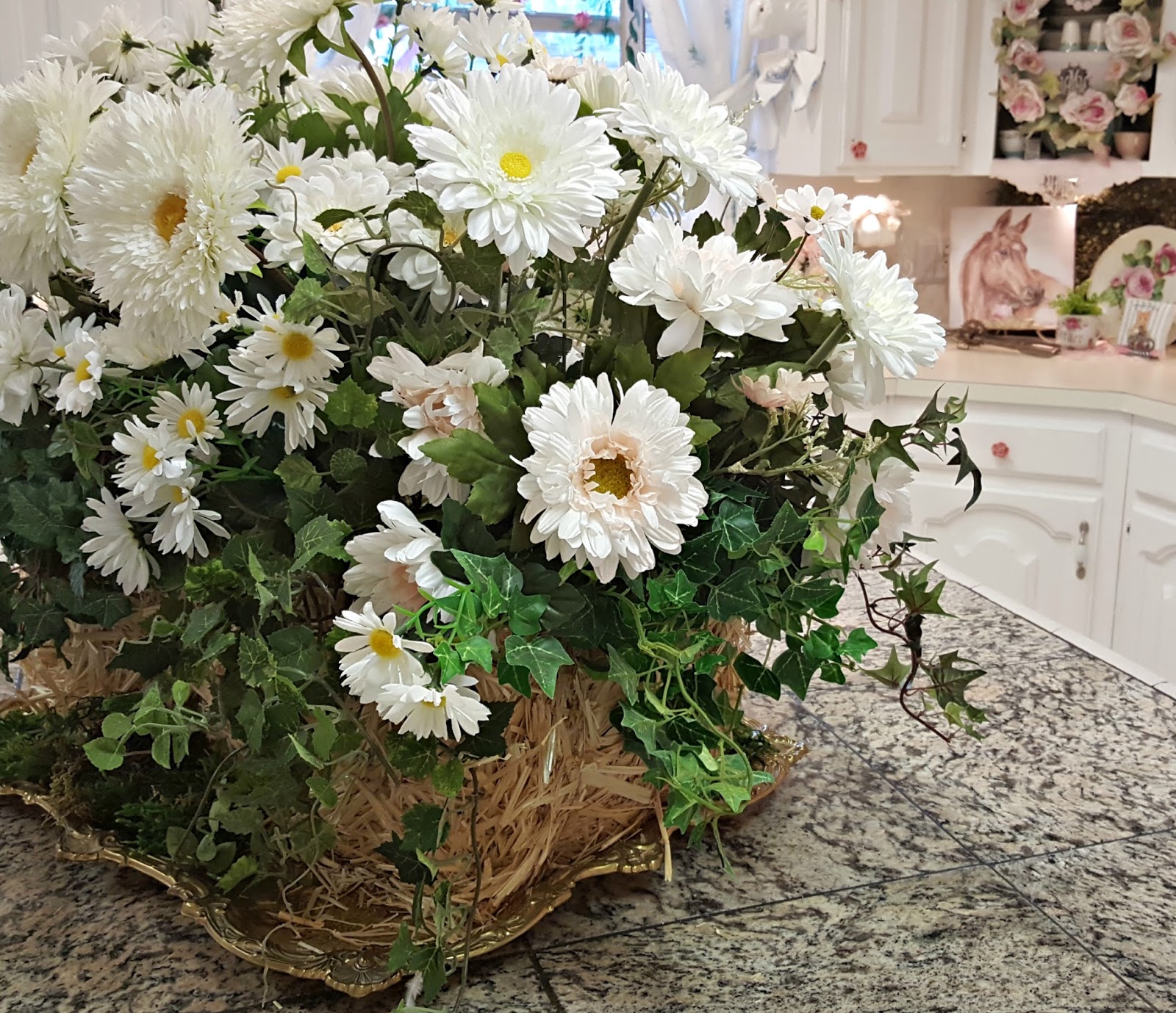 Penny's Vintage Home: Floral Design using a Hay Bale for the Container