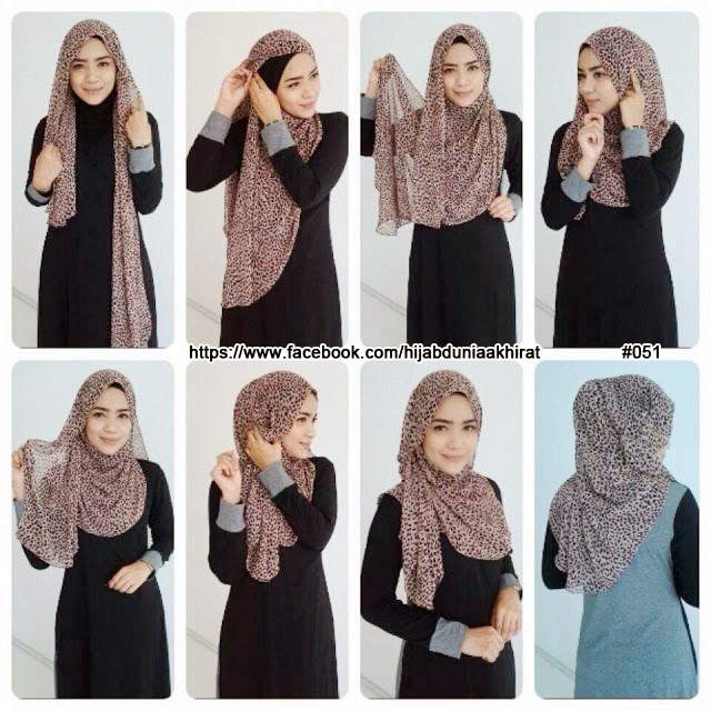 Tutorial Hijab Segiempat Panjang ~ Tutorial Hijab