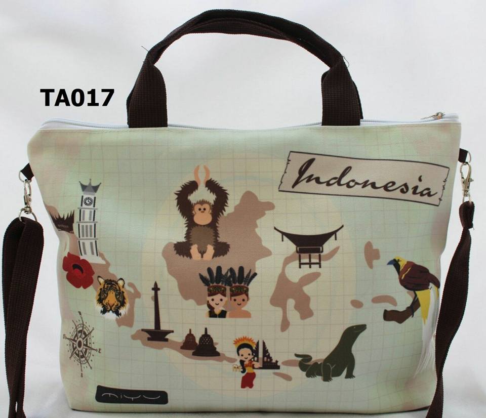 Mainan Pendidikan: Tas kanvas ukuran sedang - seri Indonesia
