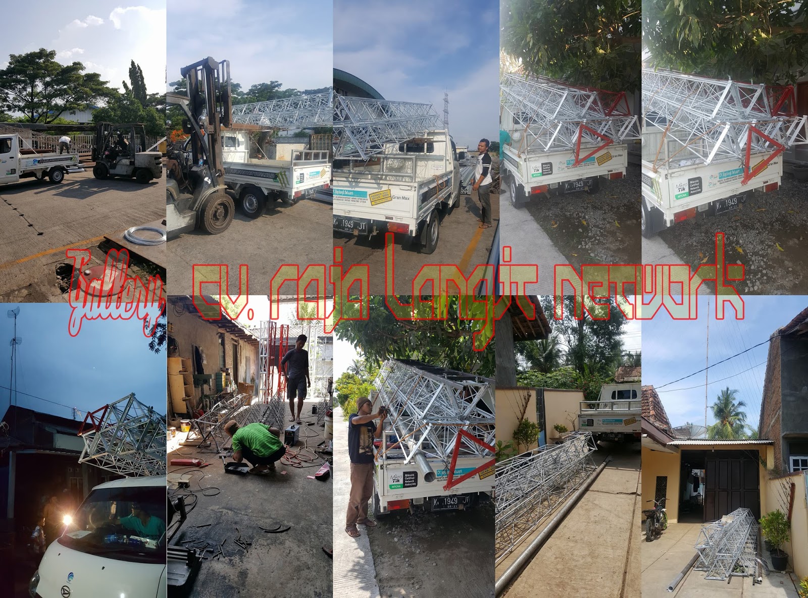 PEMASANGAN TOWER TRIANGLE GALVANIZED SITE TEGOWANU GROBOGAN | CV. RAJA ...