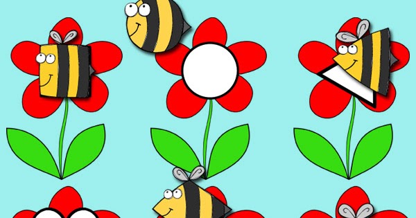Bees & Flowers Shape Matching | Totschooling - Toddler, Preschool ...