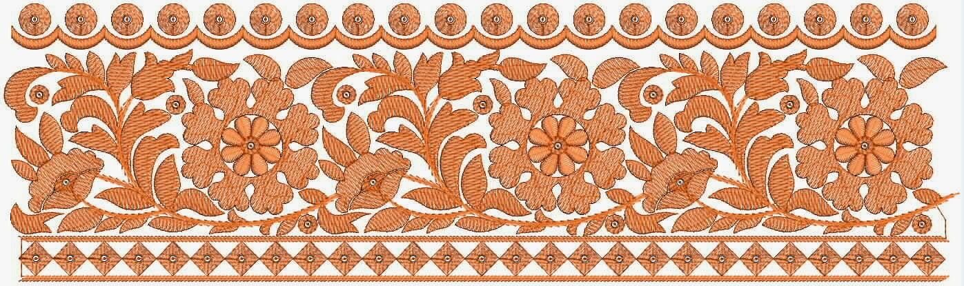 EmbDesignTube: Rich Embroidery Lace Border Designs