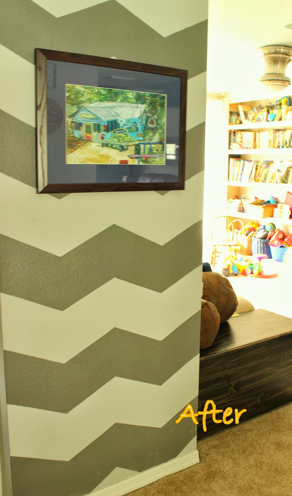 This and that: kids, diy and good times.: Chevron painted wall DIY