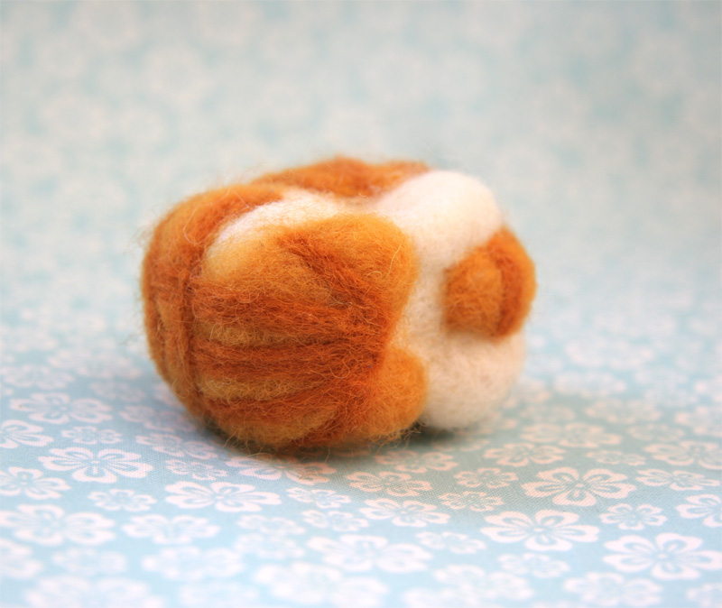 Nessy Designs: Wool Felted Orange Tabby Cat