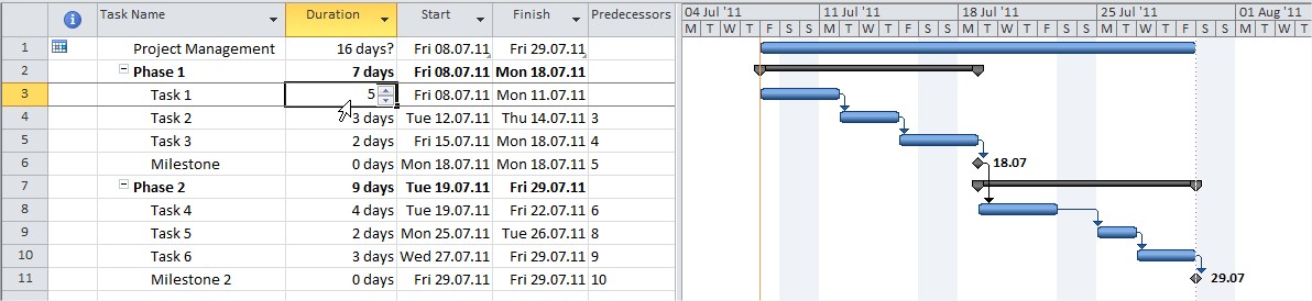 How to create MS Project task that auto extend if project is delayed