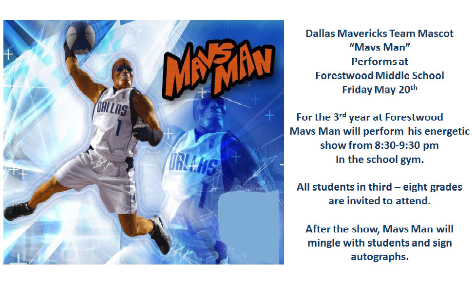 Friday Nite Live: Mavericks Team Mascot "Mavs Man" at Forestwood this ...