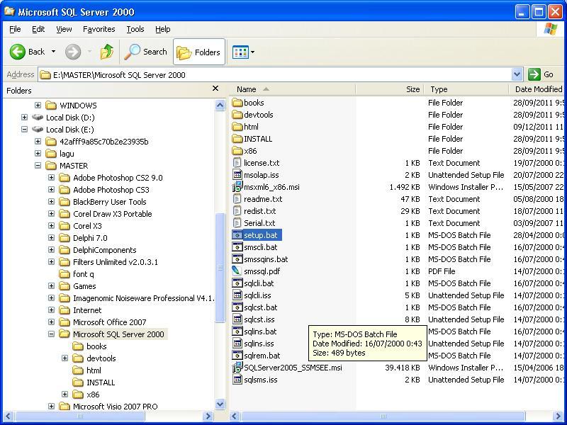 Berikut cara instalasi SQL Server 2000 Personal Edition di Windows XP ...