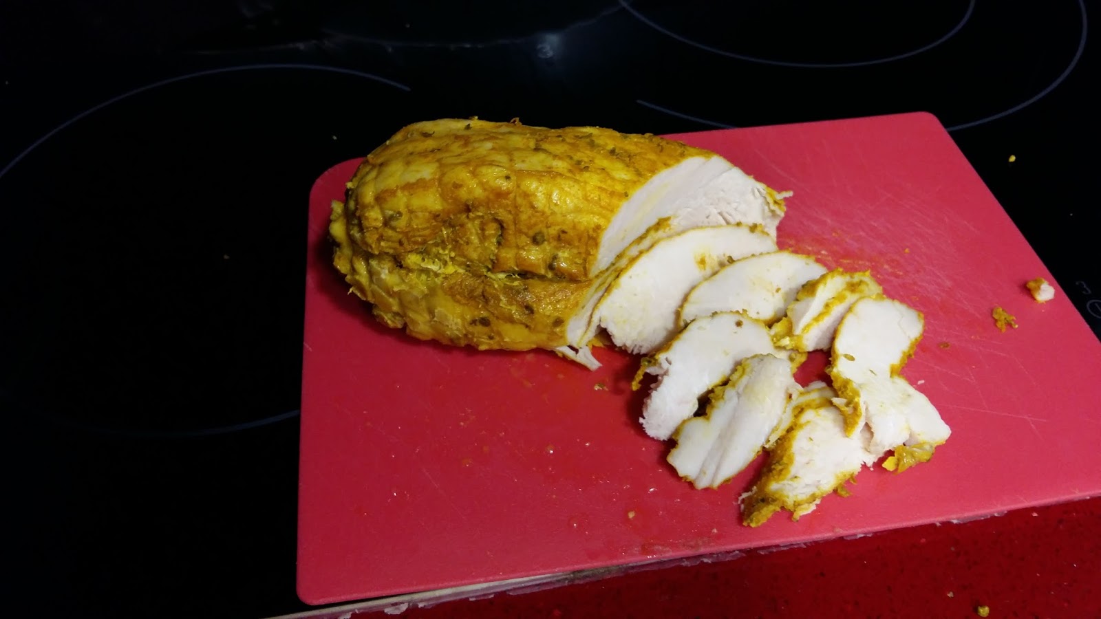 Fiambre de pechuga de pollo adobada