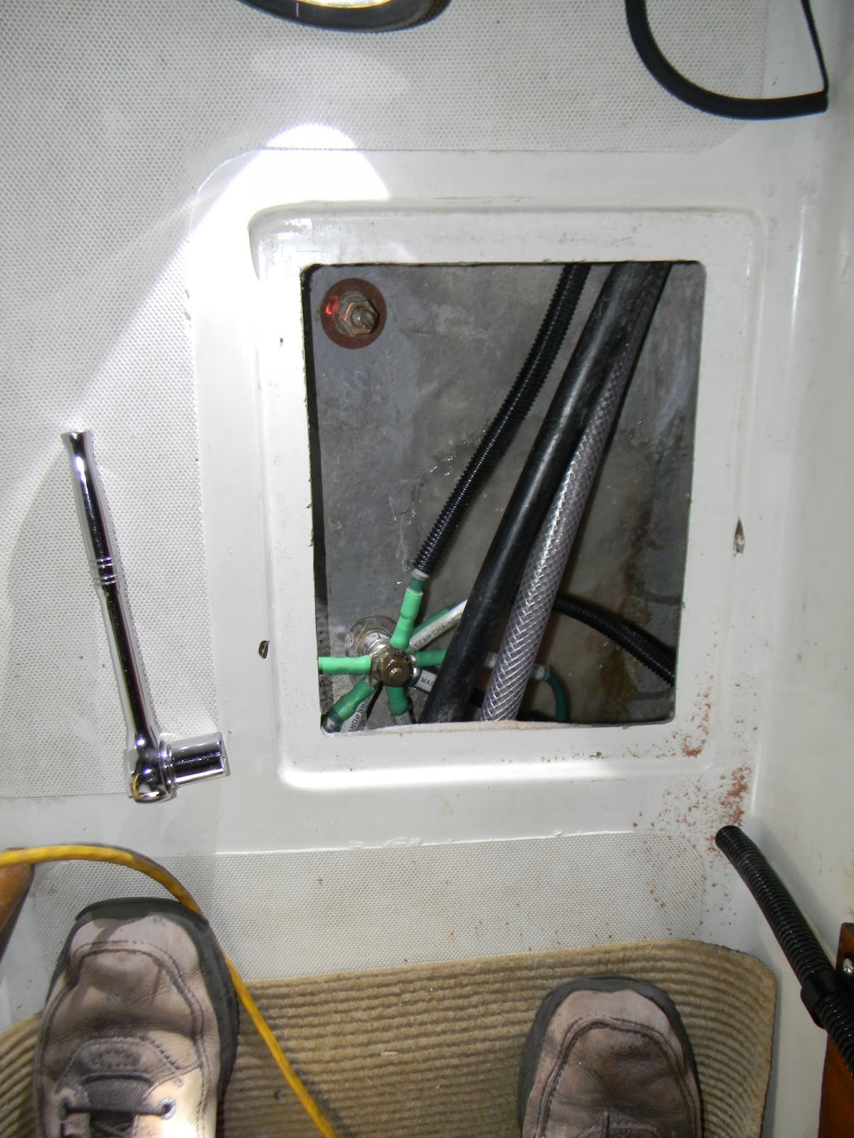 Ericson 25, Oystercatcher: Anchor, Chain Locker, and Anchor Roller ...