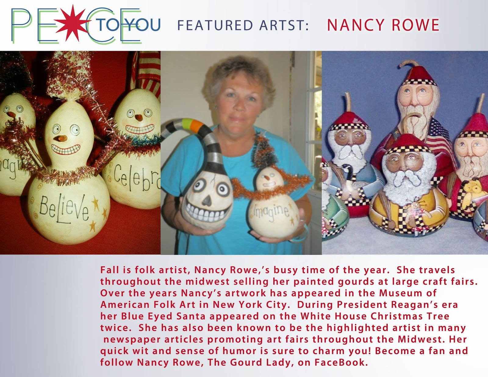From the Summer's Garden: Featured Artist: The Gourd Lady- NANCY ROWE