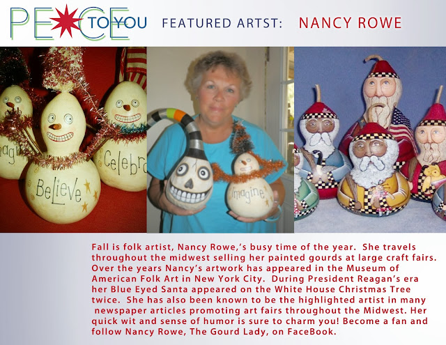 From the Summer's Garden: Featured Artist: The Gourd Lady- NANCY ROWE