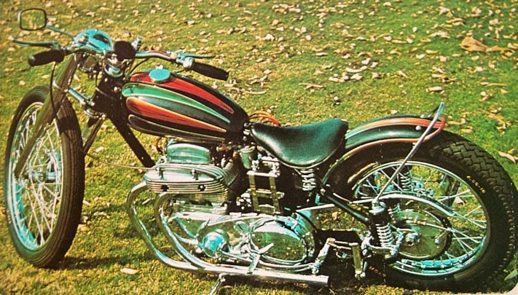 dudleys basement: some ariel square four chopper pics