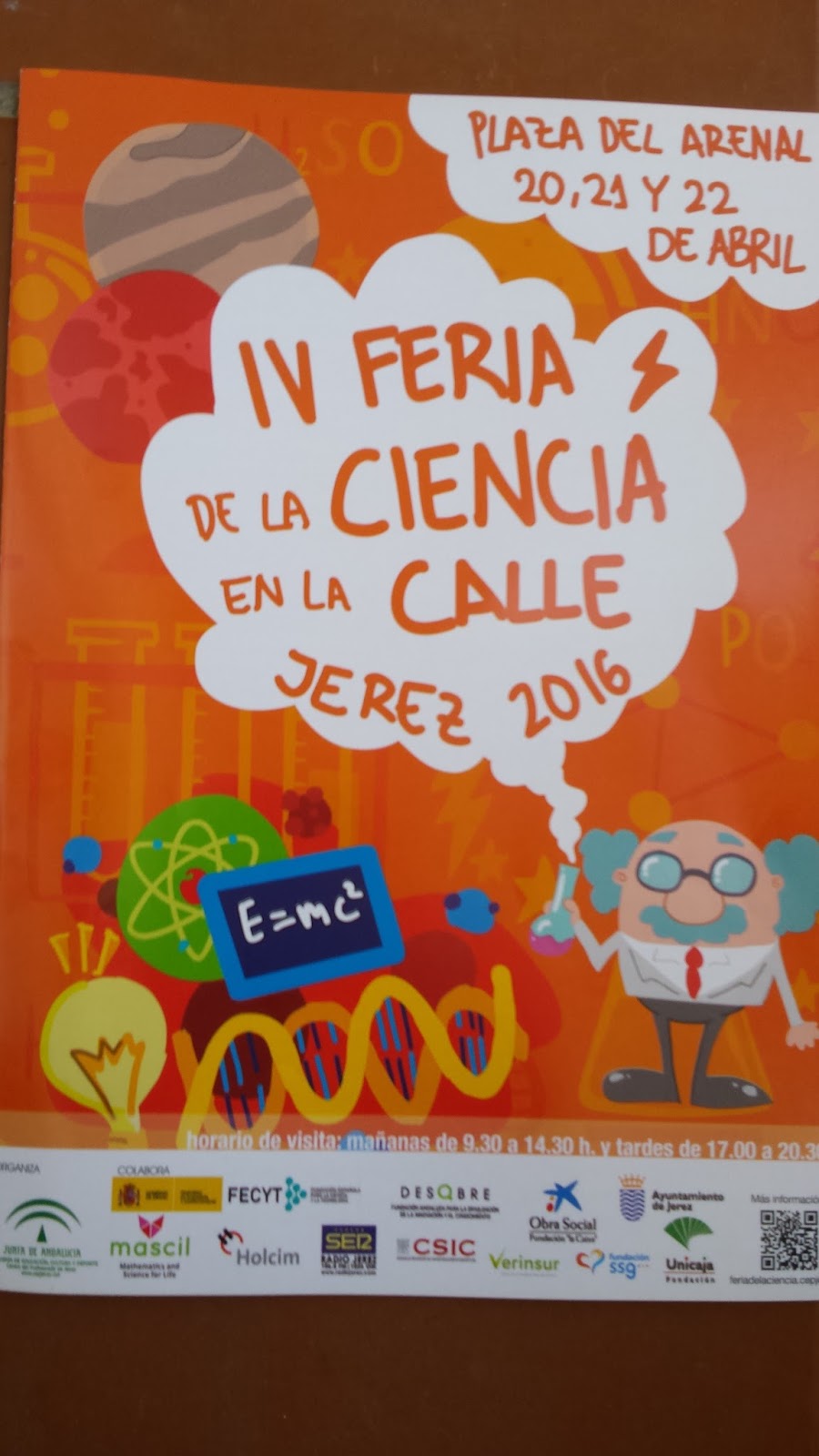 HOY TOCA...: PROGRAMA DE LA IV FERIA DE LA CIENCIA EN LA CALLE HOY TOCA...: PROGRAMA DE LA IV FERIA DE LA CIENCIA EN LA CALLE