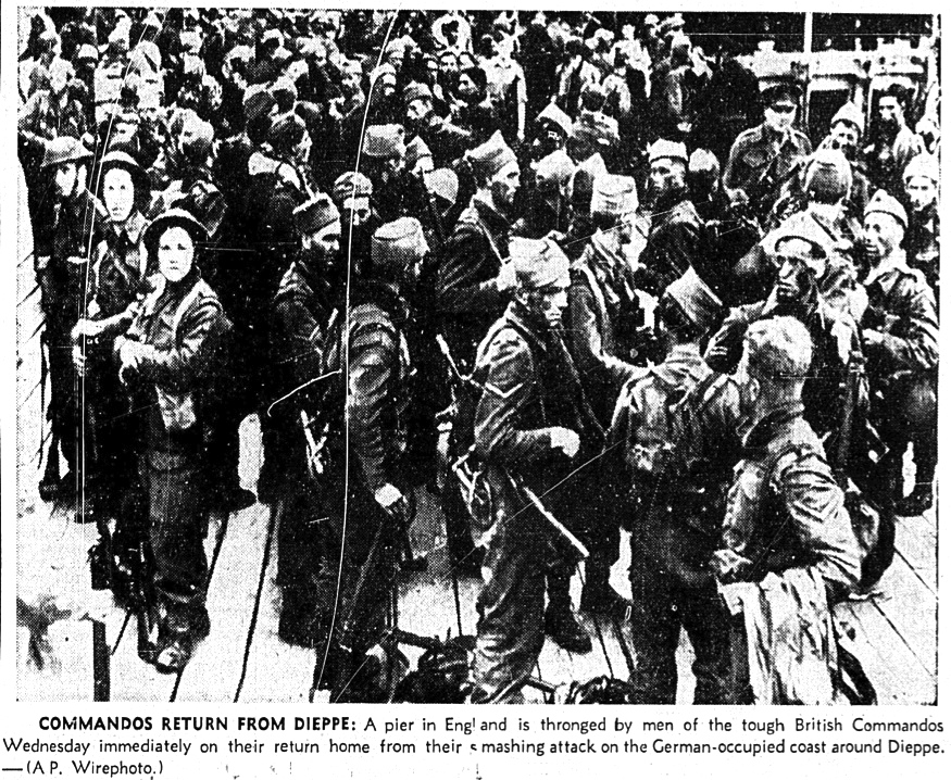 1000 Men, 1000 Stories : Articles: Dieppe Raid 1942 - Operation JUBILEE ...