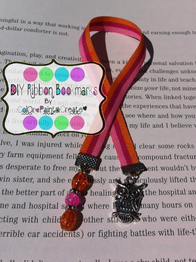 DIY Ribbon Bookmarks - Color.Paint.Create.