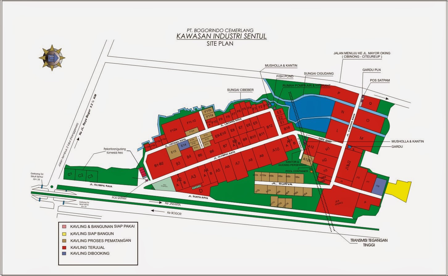 Site Plan Kavling Kawasan Industri Sentul City Bogor - Kawasan Industri ...