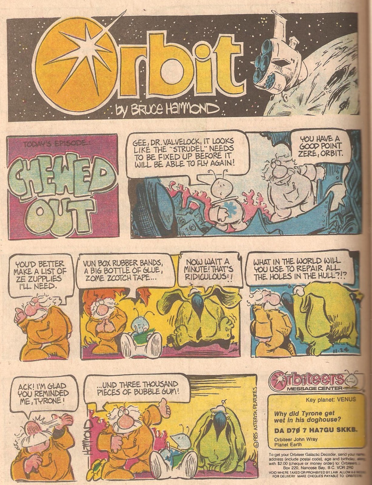 Sunday Comics Debt: A Month in Orbit