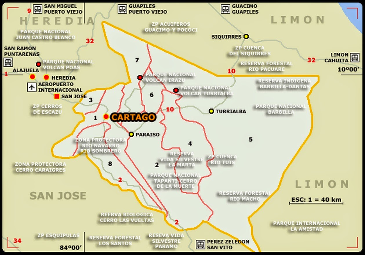 Zonas protegidas de Cartago