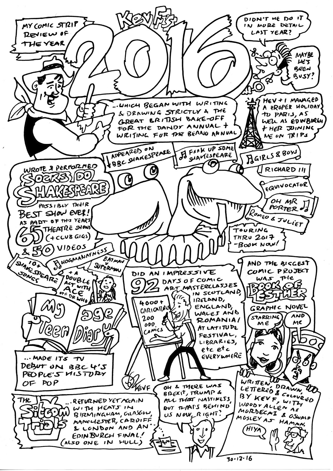 Kev F comic art: My Comic Strip Review Of 2016