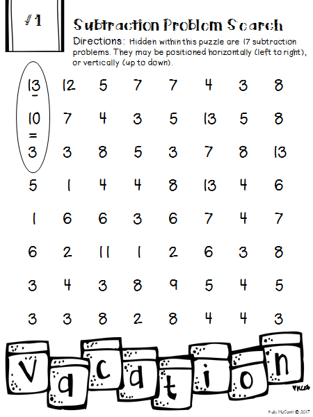Kelly McCown: Summer NO PREP Math Packet FREEBIE