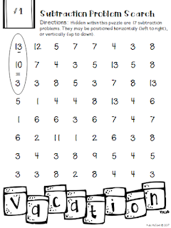 Kelly McCown: Summer NO PREP Math Packet FREEBIE
