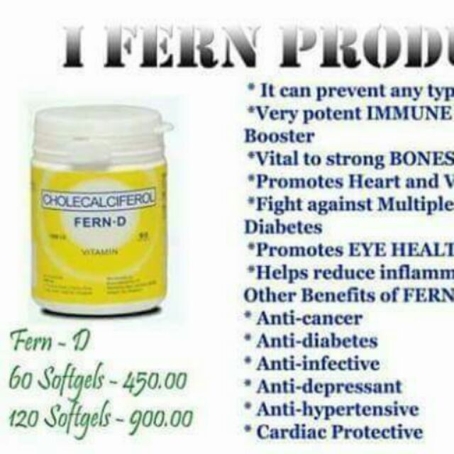 i-FERN PRODUCTS: Fern D Softgel Capsule