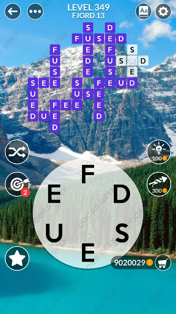 Wordscapes Level 349 Answers ~ Doors Geek