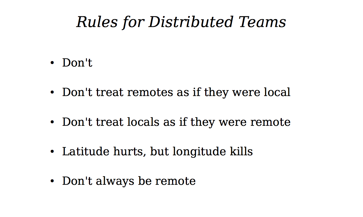 Agile in a Flash: Rules for Distributed Teams