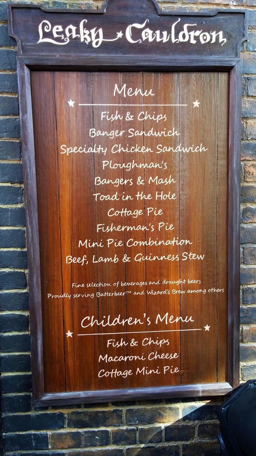 Florida Burger Lover: Leaky Cauldron - Universal Studios