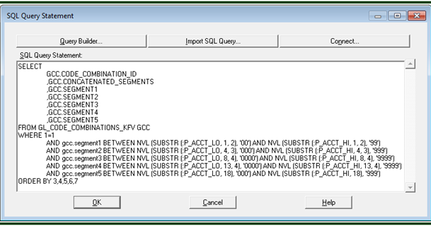 Oracle Applications Aol Creating Custom Account Flex Field Parameter