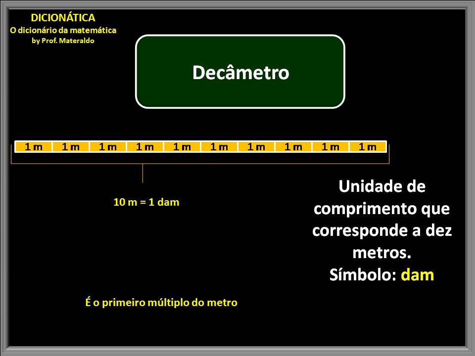 DICIONÁTICA - O dicionário da matemática: Decâmetro