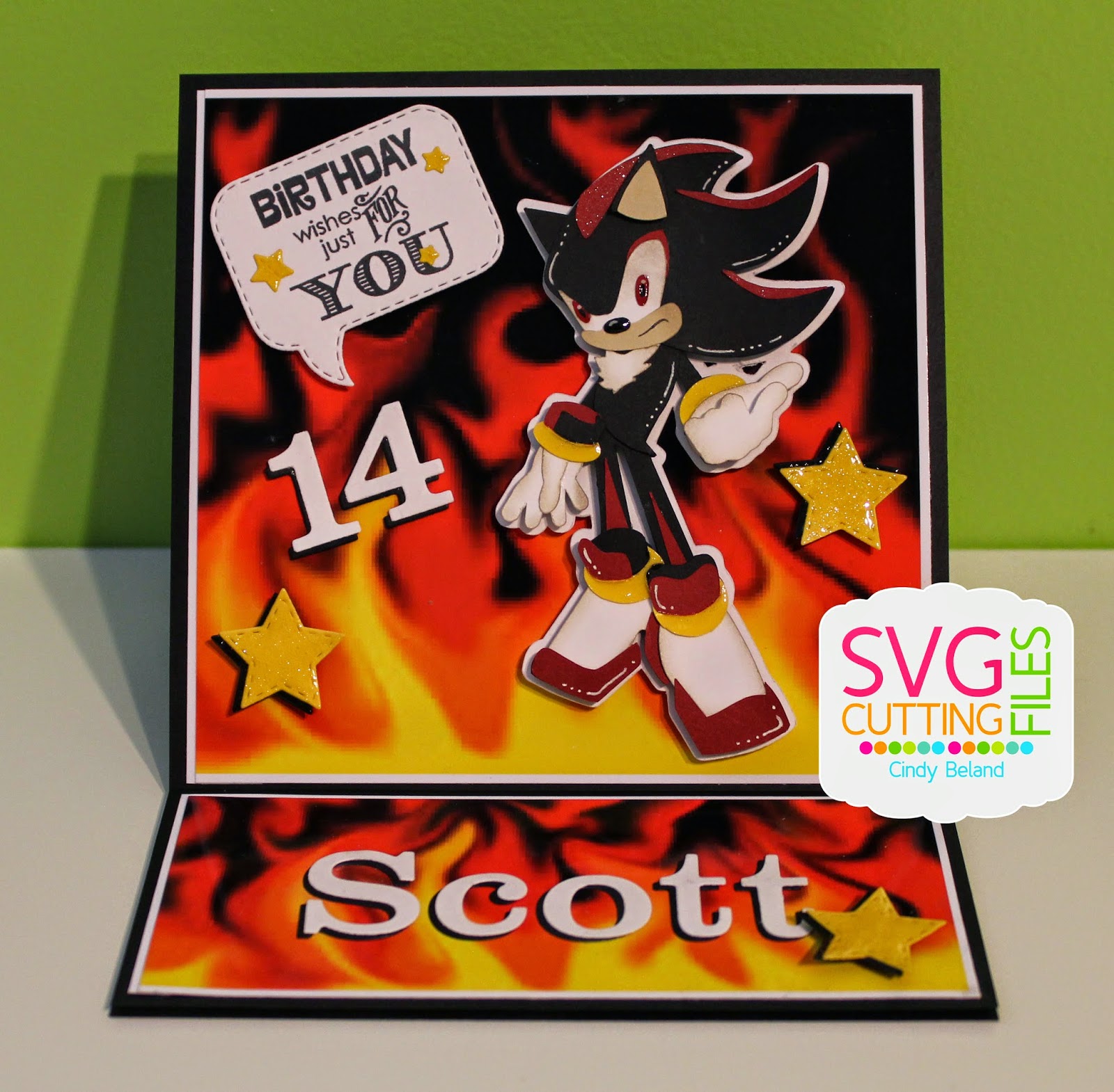 Cindy's Scraptastic Designs: Happy Birthday with Shadow the Hedgehog!!!!!