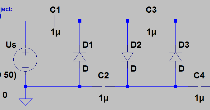 Electro-Magnetic World: Cascade circuit (Voltage Multiplier)