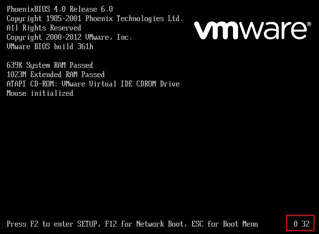 Ubuntu VMware Player その6 - BIOS表示時間を設定する・BIOSの設定画面を表示する - kledgeb
