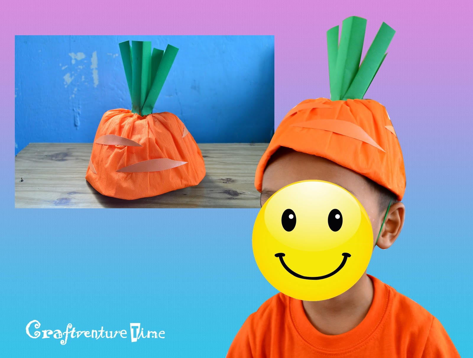 Craftventure Time: DIY Paper Carrot Hat
