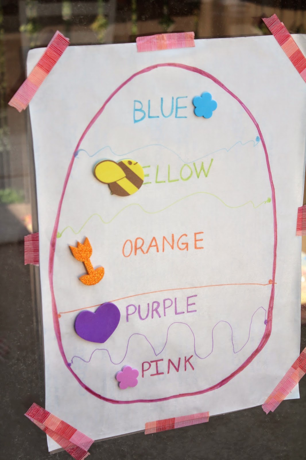Little Sign, and More: Easter Egg Color-Sorting Collage