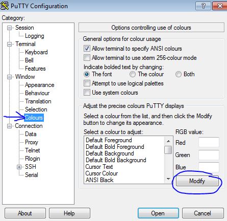 Brian Blaylock's Python Blog: Putty Change color scheme