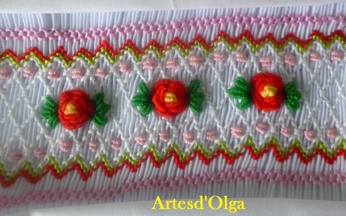 Artesd'Olga: Rosas en Puntada Rococó